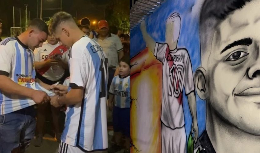 El Diablito Echeverri Celebrity En Chaco Autógrafos E Imponente Mural